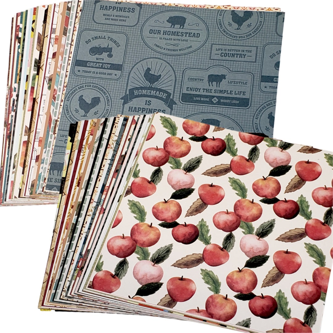 6x6 Country Living Scrapbook Paper, Farm Living Craft Paper, Farmhouse ...