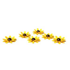 Mini Paper Sunflower Embellishments Handmade Tiny Sunflower Decorations ...