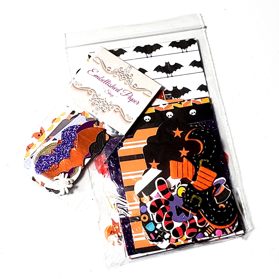 Halloween Crafts Mini Grab Bag, Halloween Junk Journal Crafts Kit ...