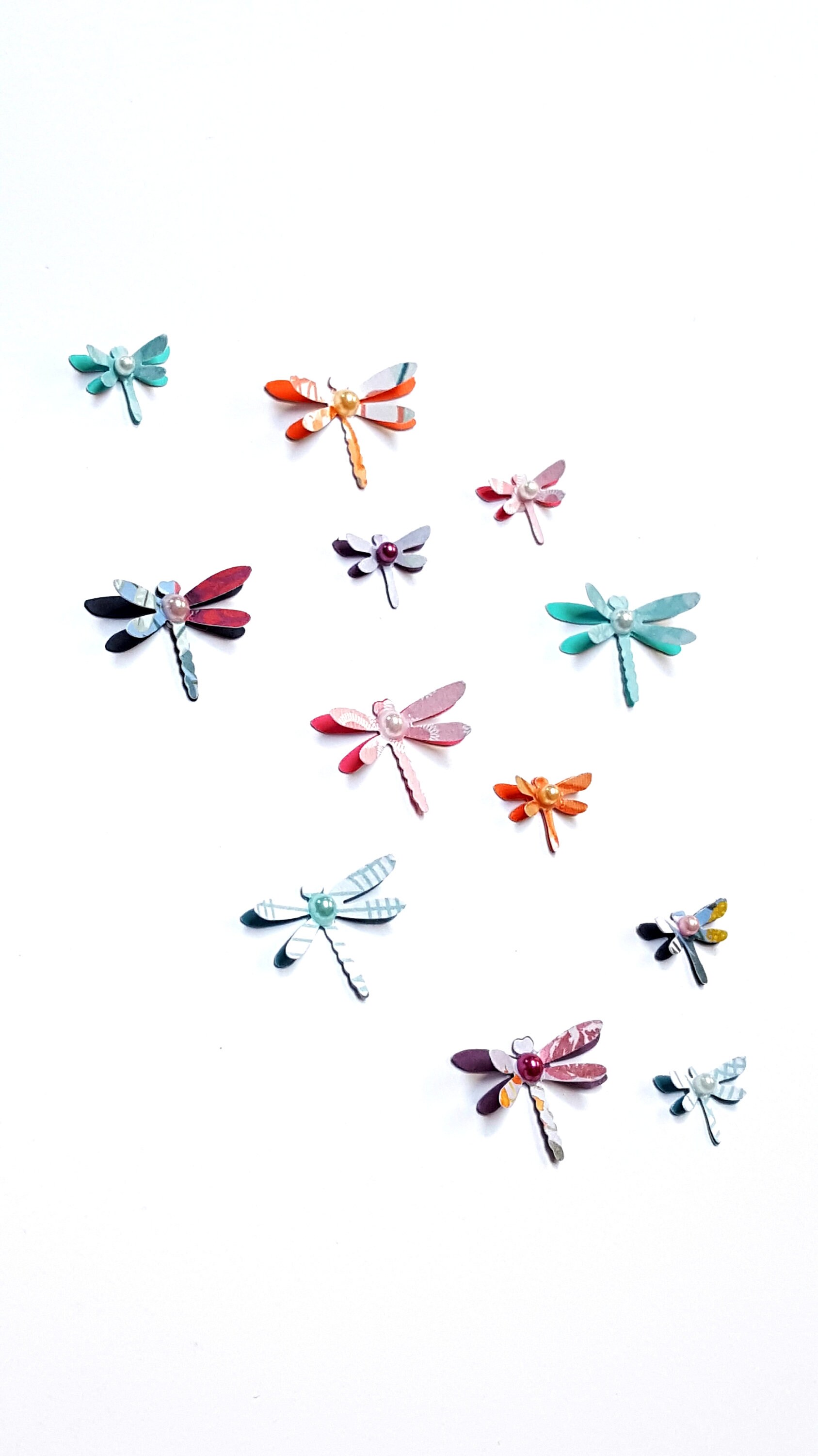 Mini Dragonfly Embellishments Handmade Paper Dragonflies for - Etsy