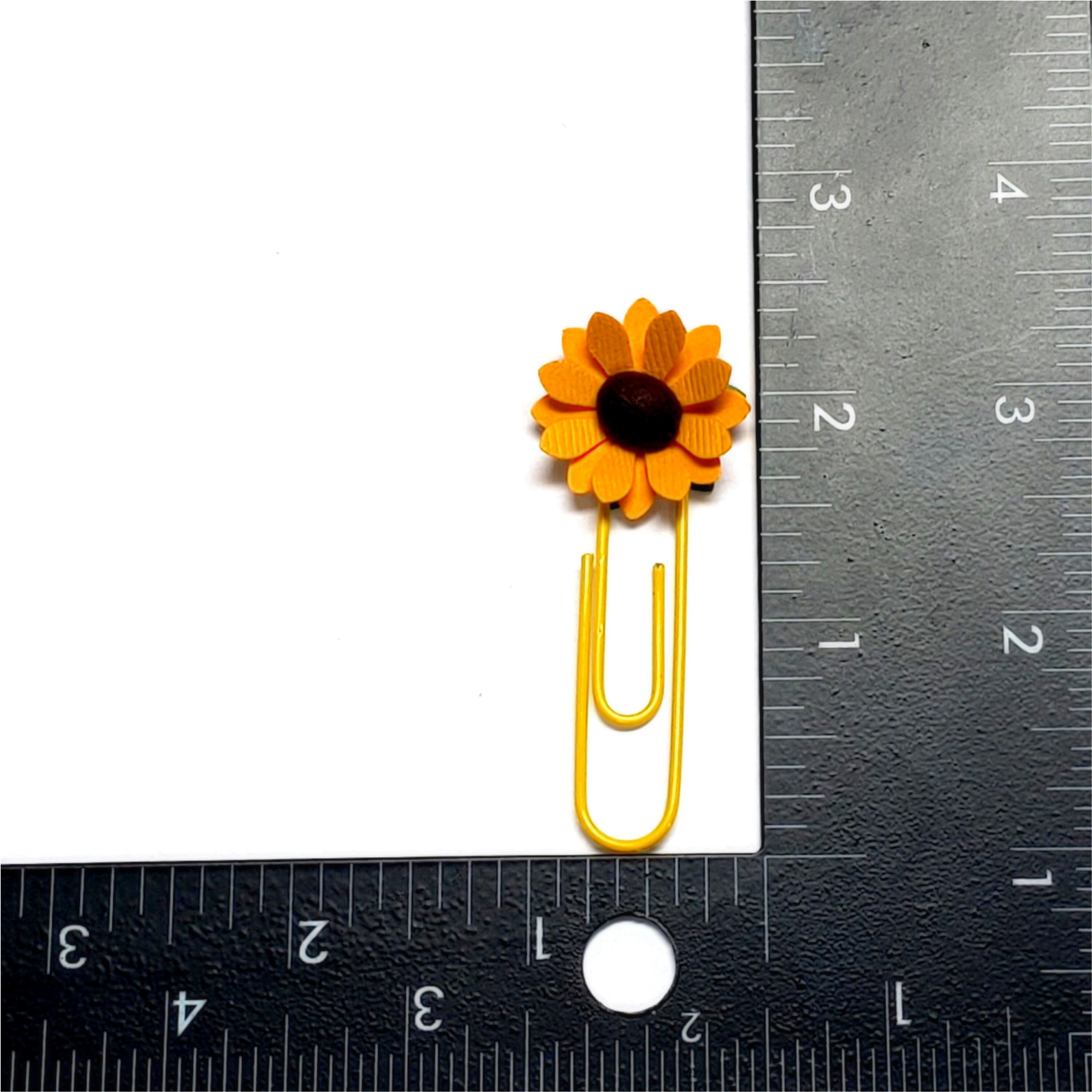 Sunflower Bookmark Altered Paperclip, Sunflower Page Divider Handmade ...