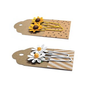Sunflower Bookmark Altered Paperclip, Sunflower Page Divider Handmade ...