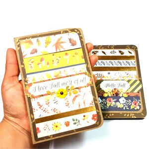 Handmade Notebook Fall Office Supplies, Handmade Stationery Notepad ...