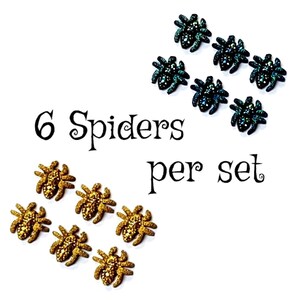 Mini Spiders Flatback Cabochons, Spider Embellishments Mini Spider ...