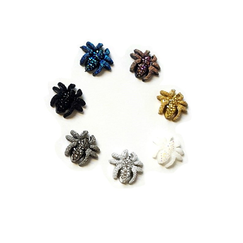 Mini Spiders Flatback Cabochons Spider Embellishments Mini - Etsy