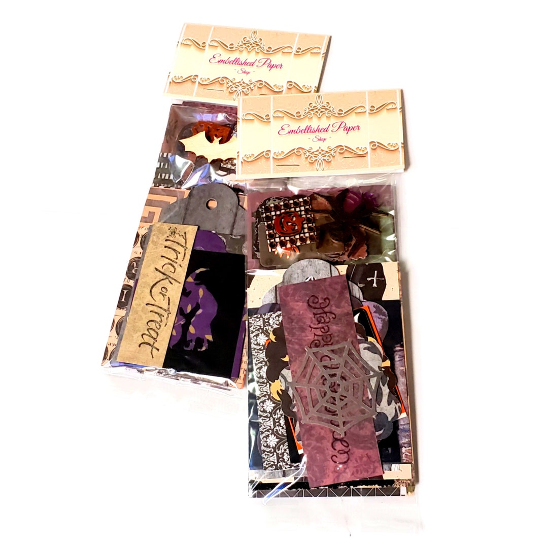 Halloween Ephemera Mini Grab Bag, Halloween Scrapbooking Crafts ...