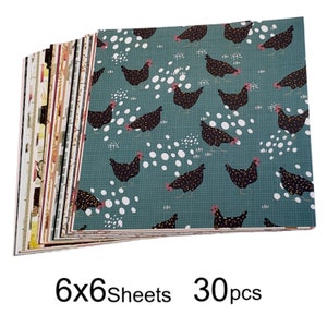 6x6 Country Living Scrapbook Paper, Farm Living Craft Paper, Farmhouse ...