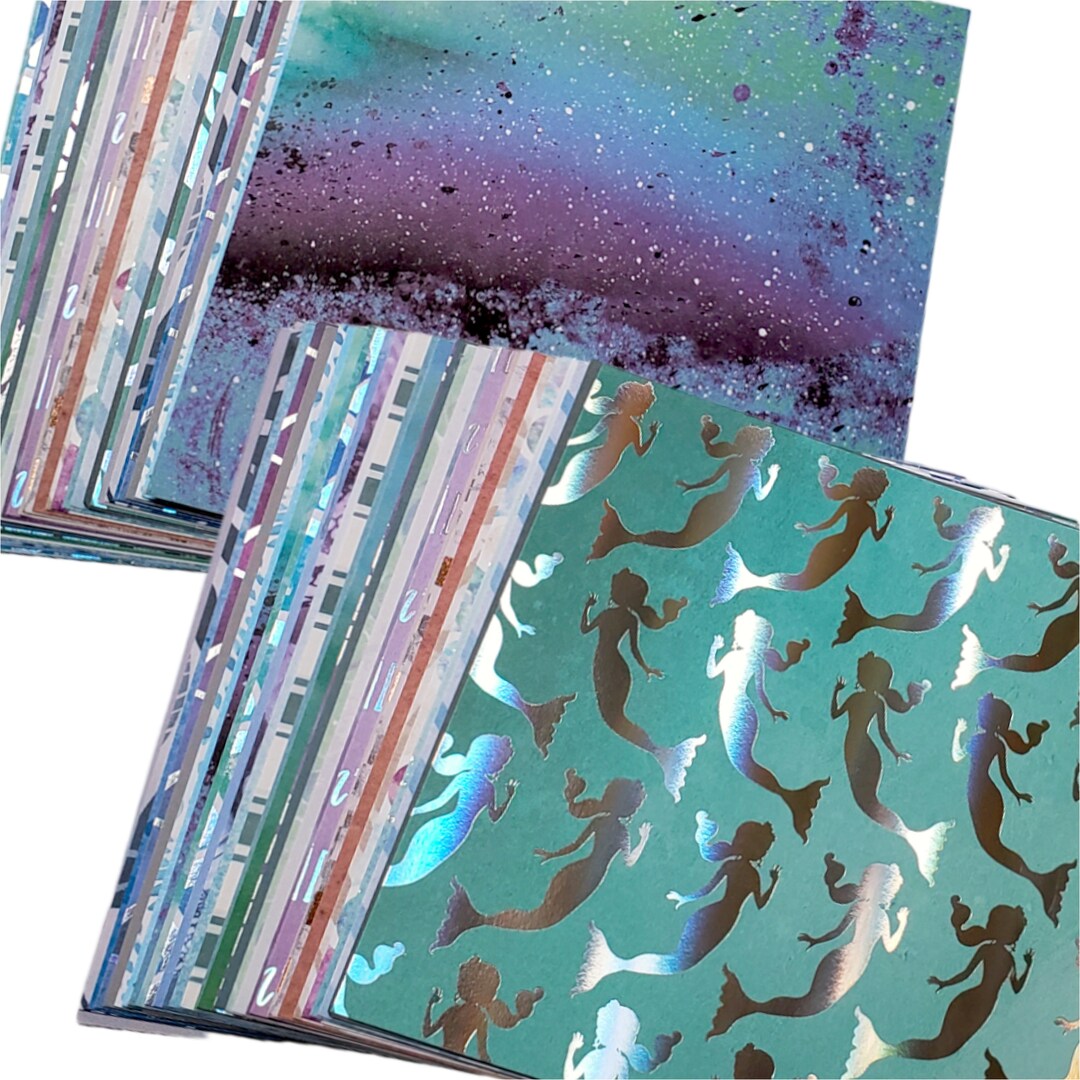 30pc Water Theme Scrapbook Paper, Ocean Water Crafts Paper, 6x6 Blue ...