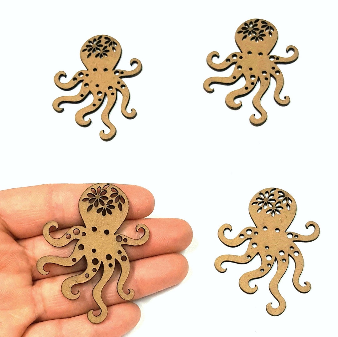 Laser Cut Octopus, Octopus Die Cuts, Dimensional Octopus Cutout, Sea ...