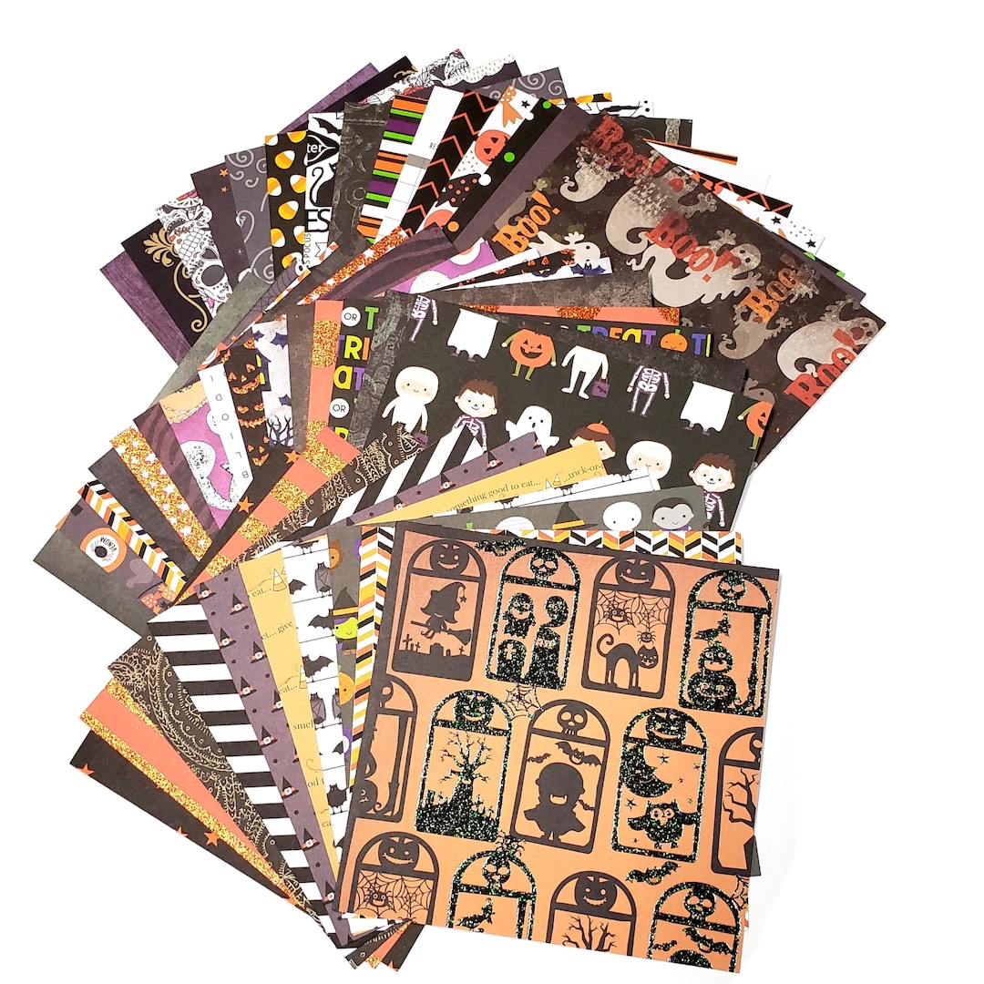 Mixed Halloween Cardstock Paper & Scrapbooking Paper Pack, Halloween ...