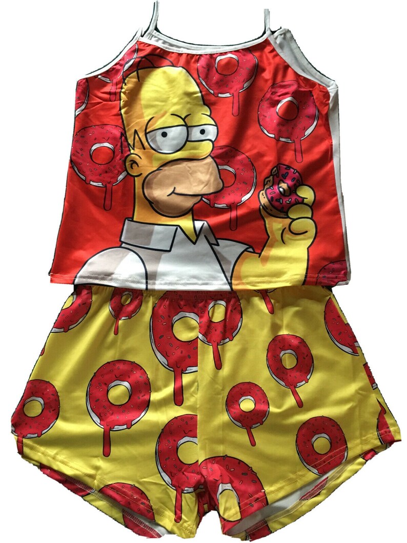 Cartoon 2 Piece Pajamas Set Homer Simpson - Etsy