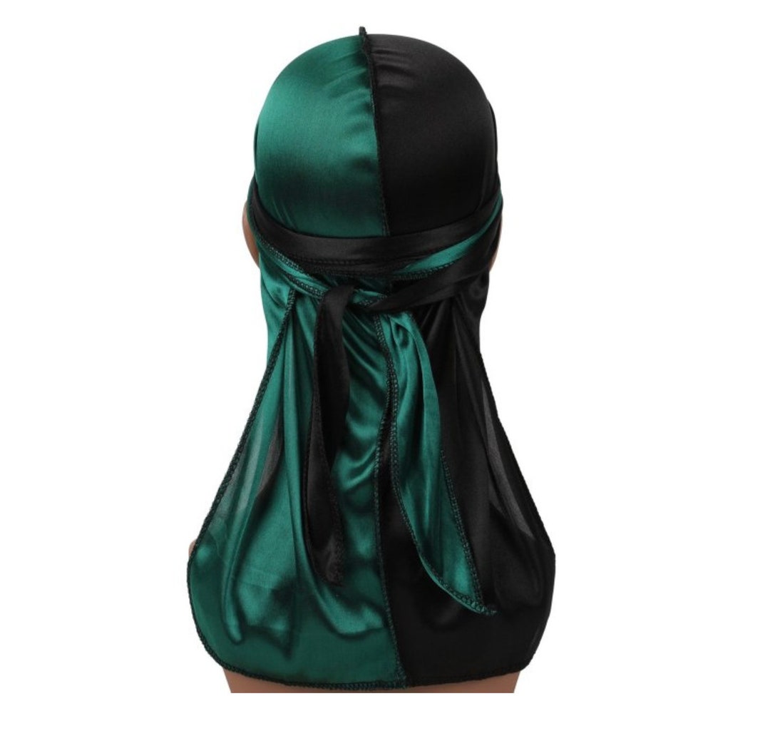 Two Tone Silk Durag, Green & Black - Etsy