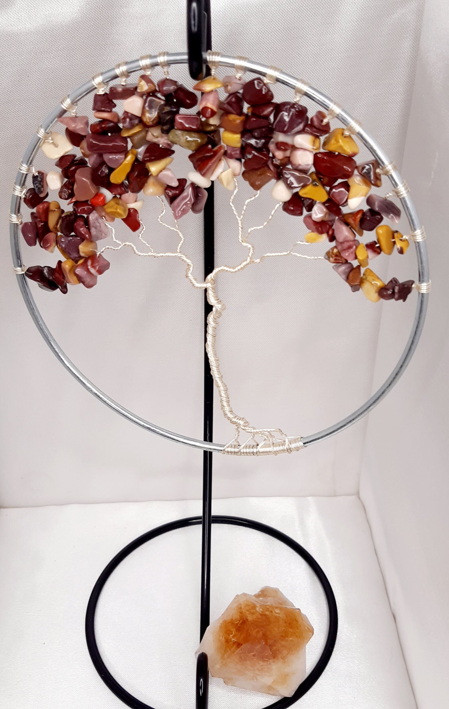 Mookaite Gemstone Tree Hoop Handcrafted Crystal Tree of Life - Etsy UK