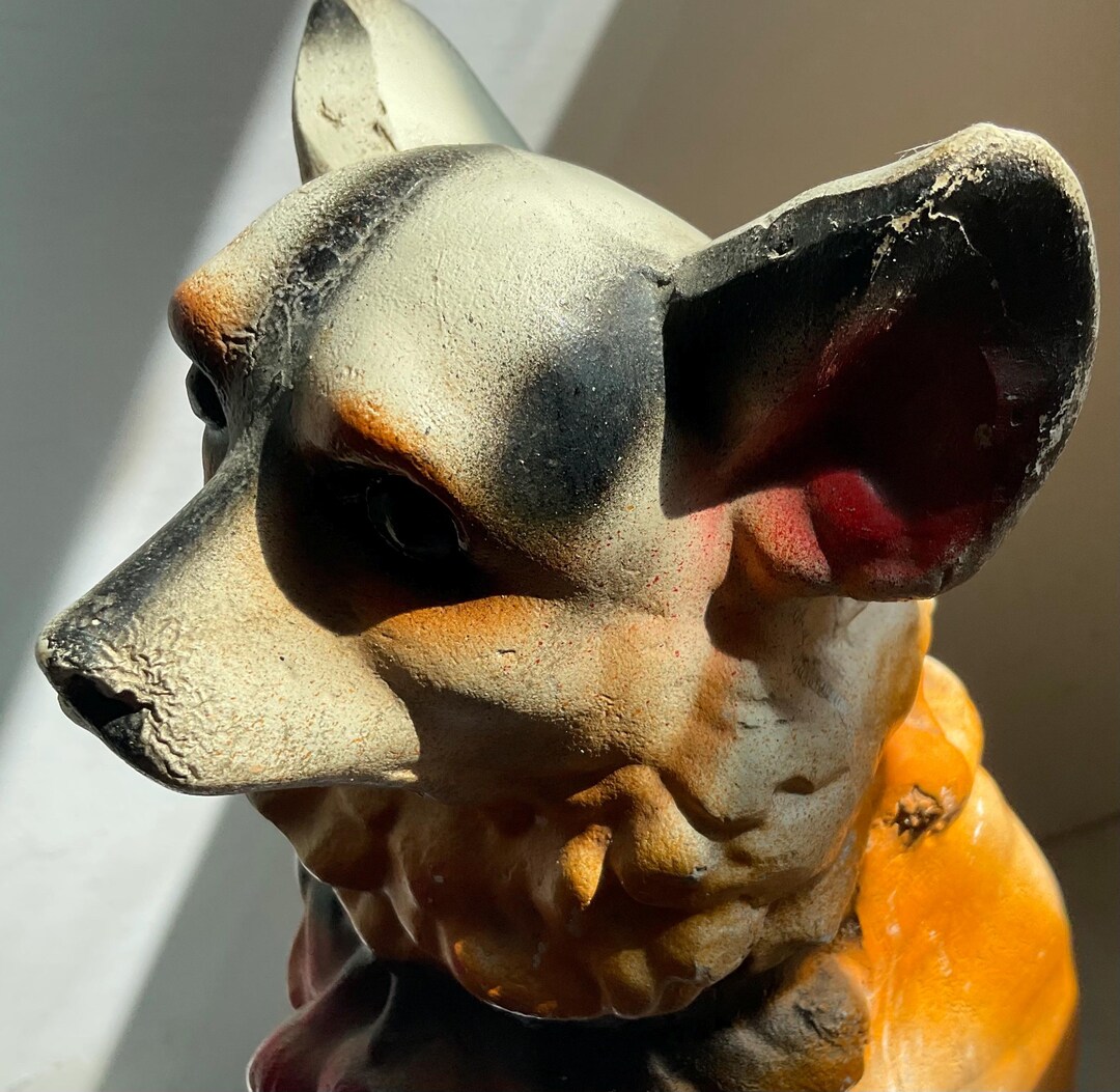 Vintage 1930's-50's Carnival Chalkware Collie Shepherd Dog, Beautifully ...