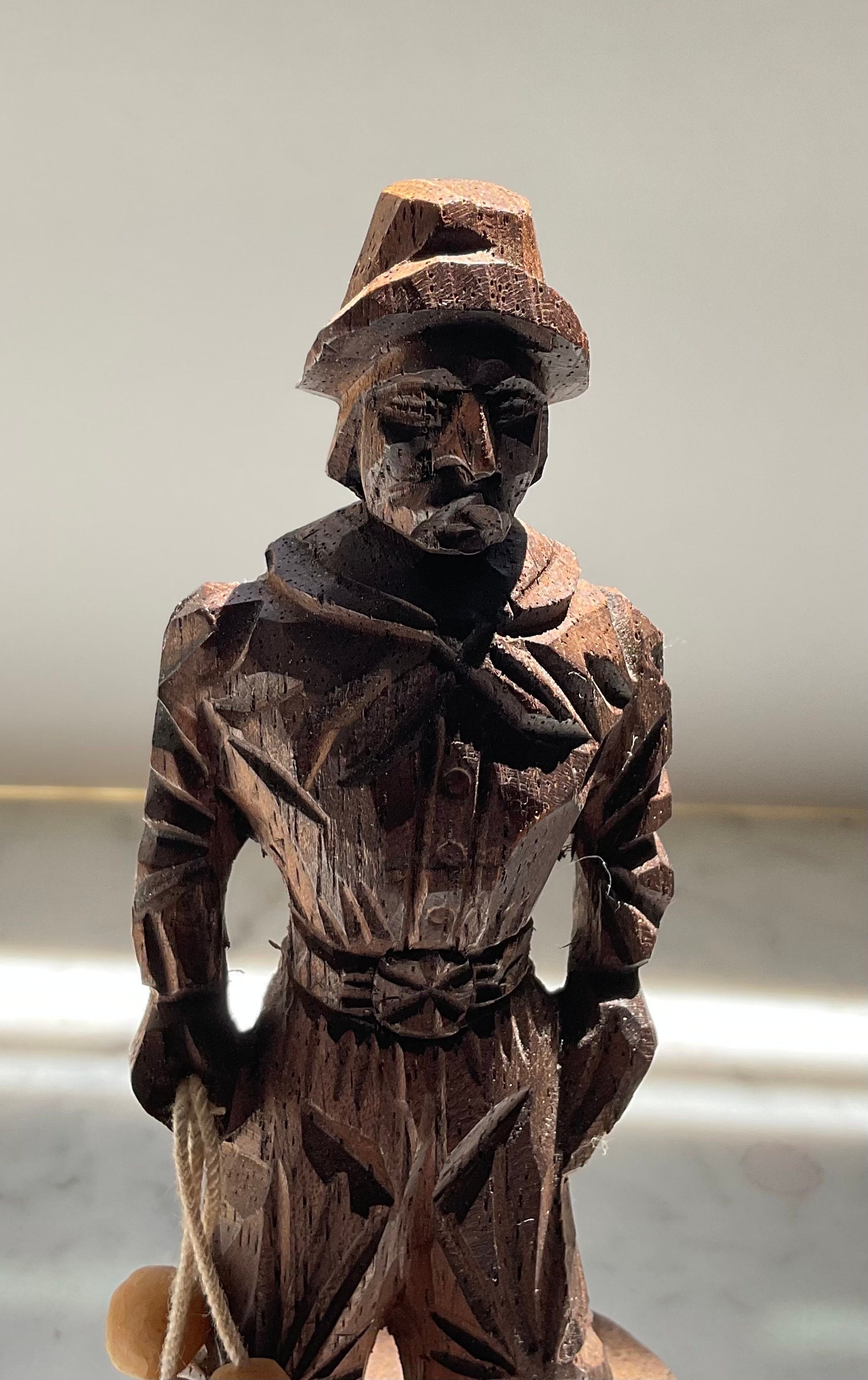 Vintage Folk Art Wooden Latin Gaucho With Lasso at Camp Fire. - Etsy