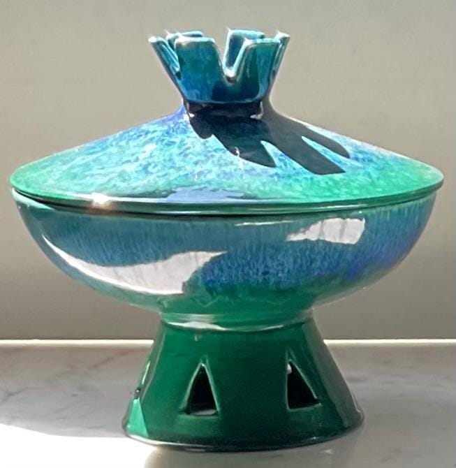 Vintage Royal Haeger 707-S, Covered Dish in Brilliant Blue, - Etsy