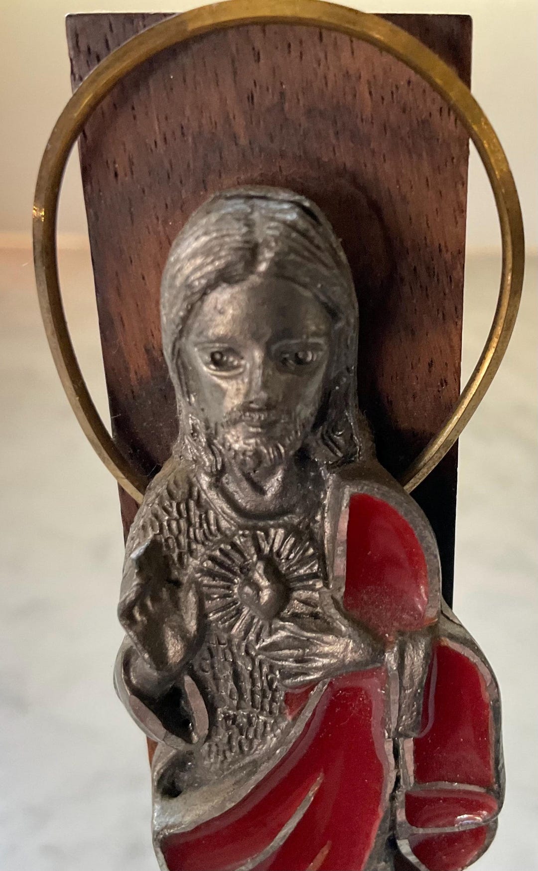 Beautiful Vintage Pewter Religious Jesus Statue by A.L. Italy - Etsy