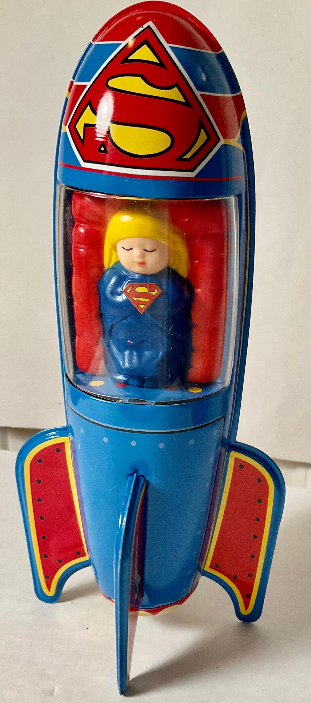 Vintage Superman Classic 2001 Baby in Rocket Friction Toy Excellent ...