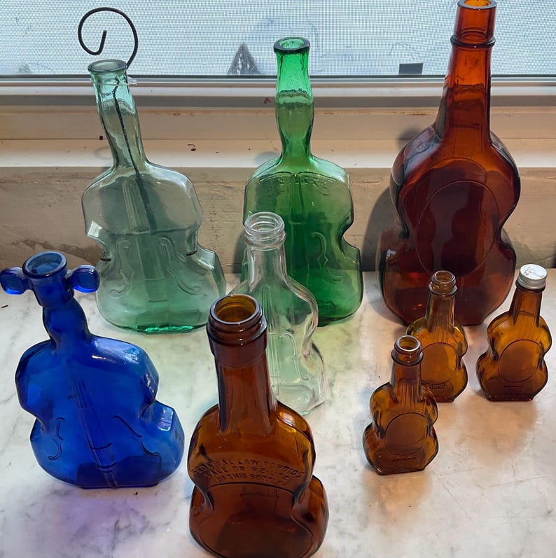 Vintage Assorted Glass Liquor Chello Bottles (collection of 9) - Etsy