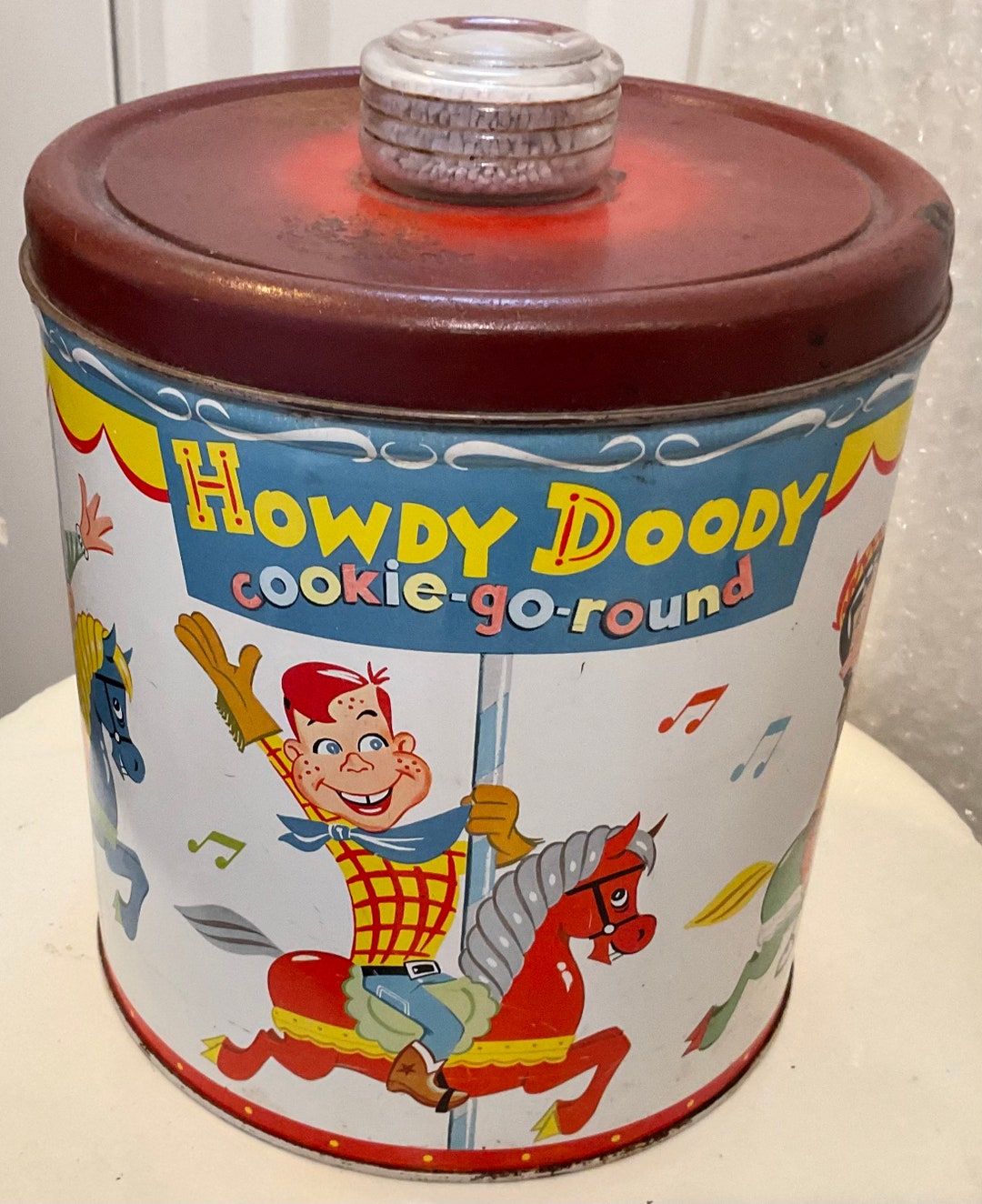 Vintage Howdy Doody Cookie Tin - Etsy