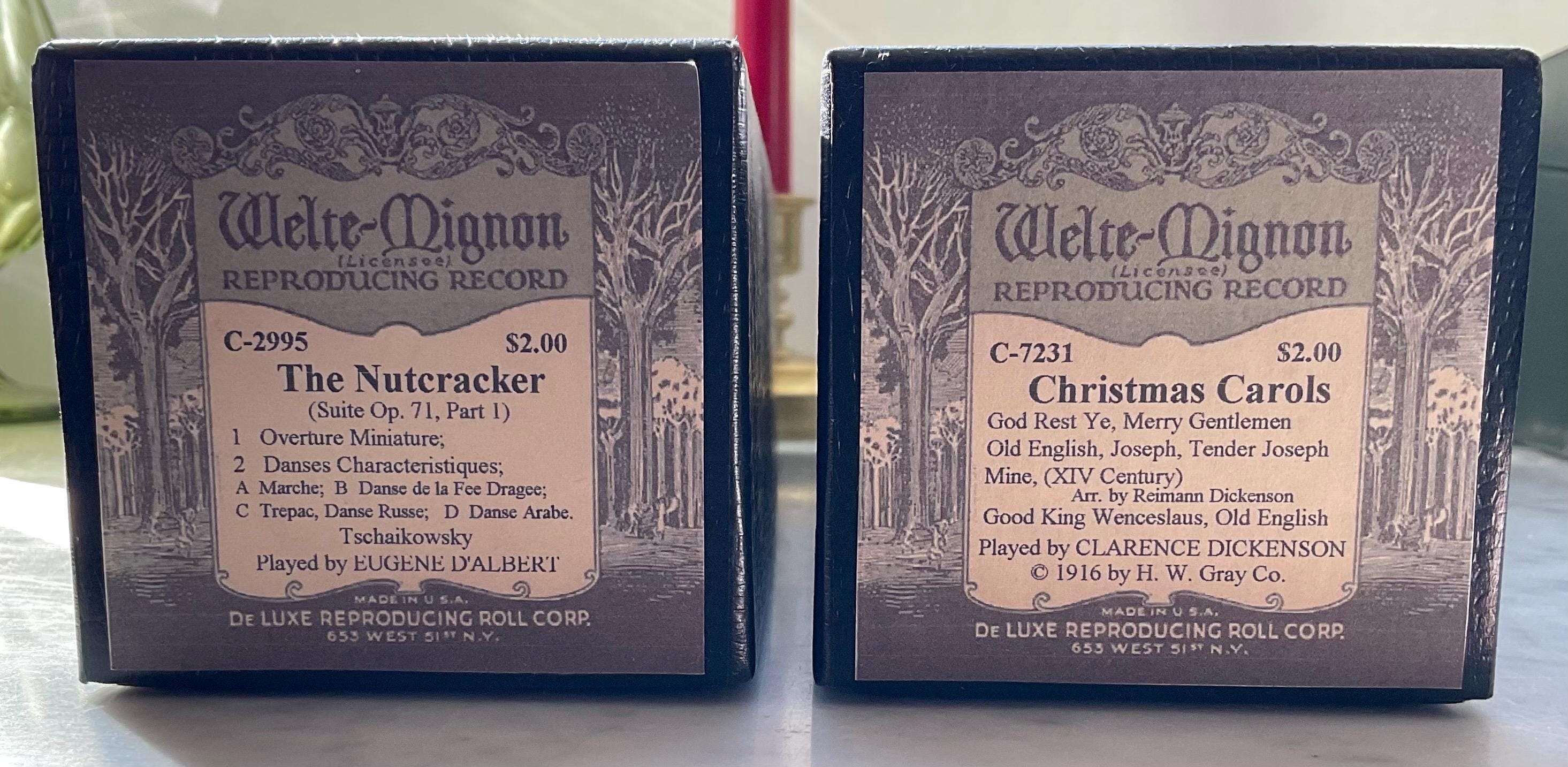 Rare Welte Mignon Reproducing Record Christmas Piano Rolls Set of 2 - Etsy