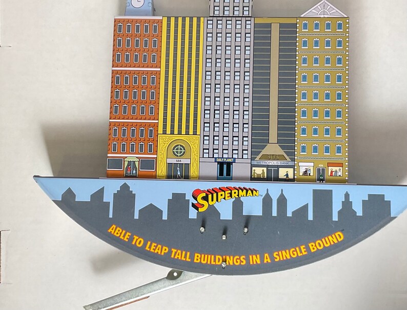 SCHYLLING SUPERMAN Leaps Tall Buildings Collectors Tin Toy - Etsy