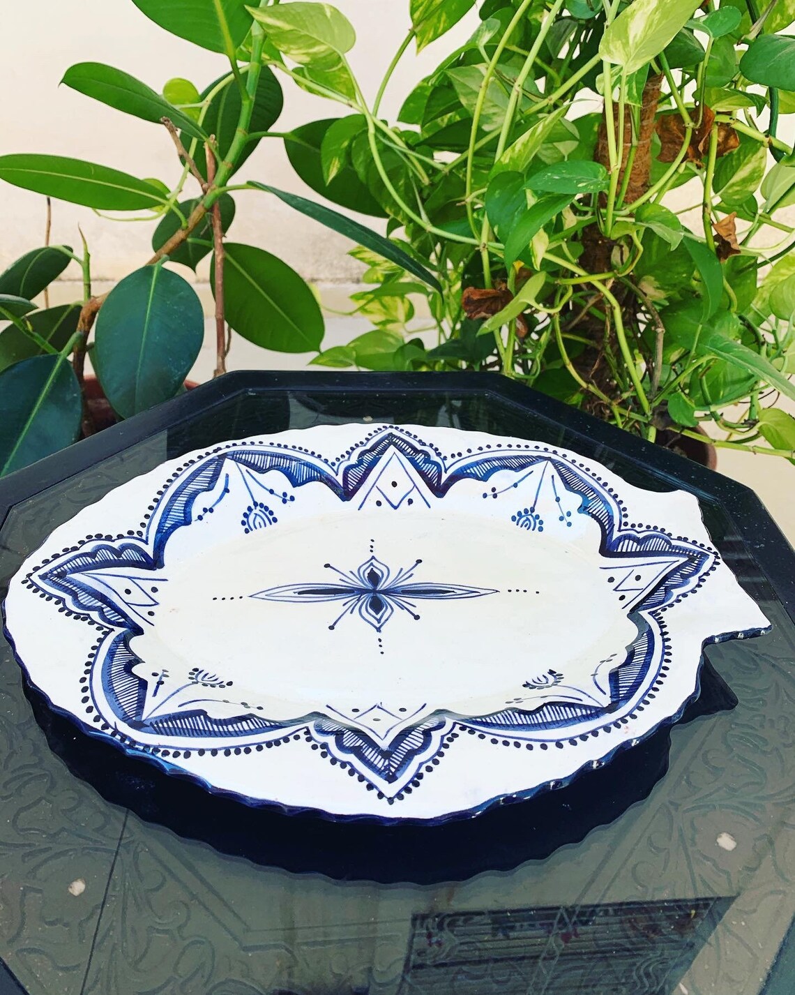 Moroccan Handmade Plate Pottery Plate Art Plate Home and | Etsy