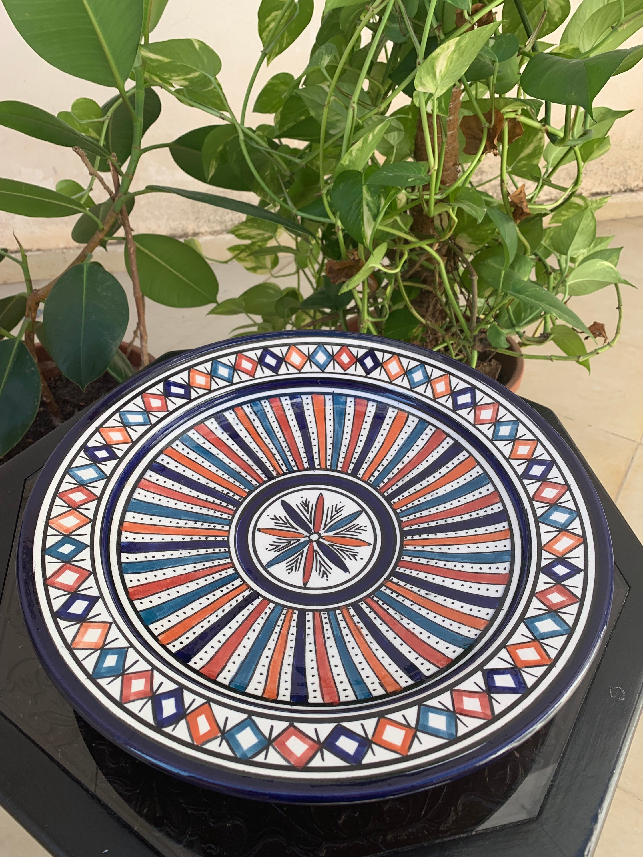 Moroccan Handmade Plate, Pottery Plate, Art Plate, Home and Deco ...