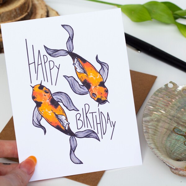 Fish Birthday Card - Etsy