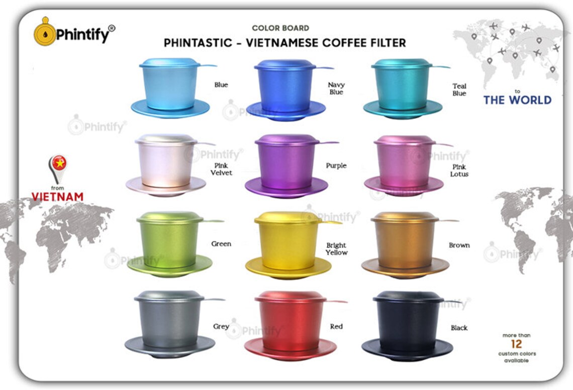 Phin - Coffee Filter - Free Custom Design - Red - Etsy