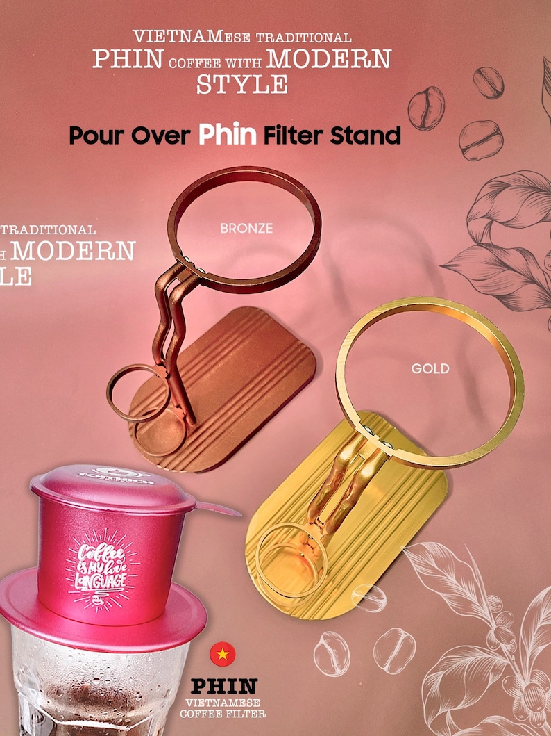 Pour Over Phin Filter Stand - Vietnamese Coffee - Etsy