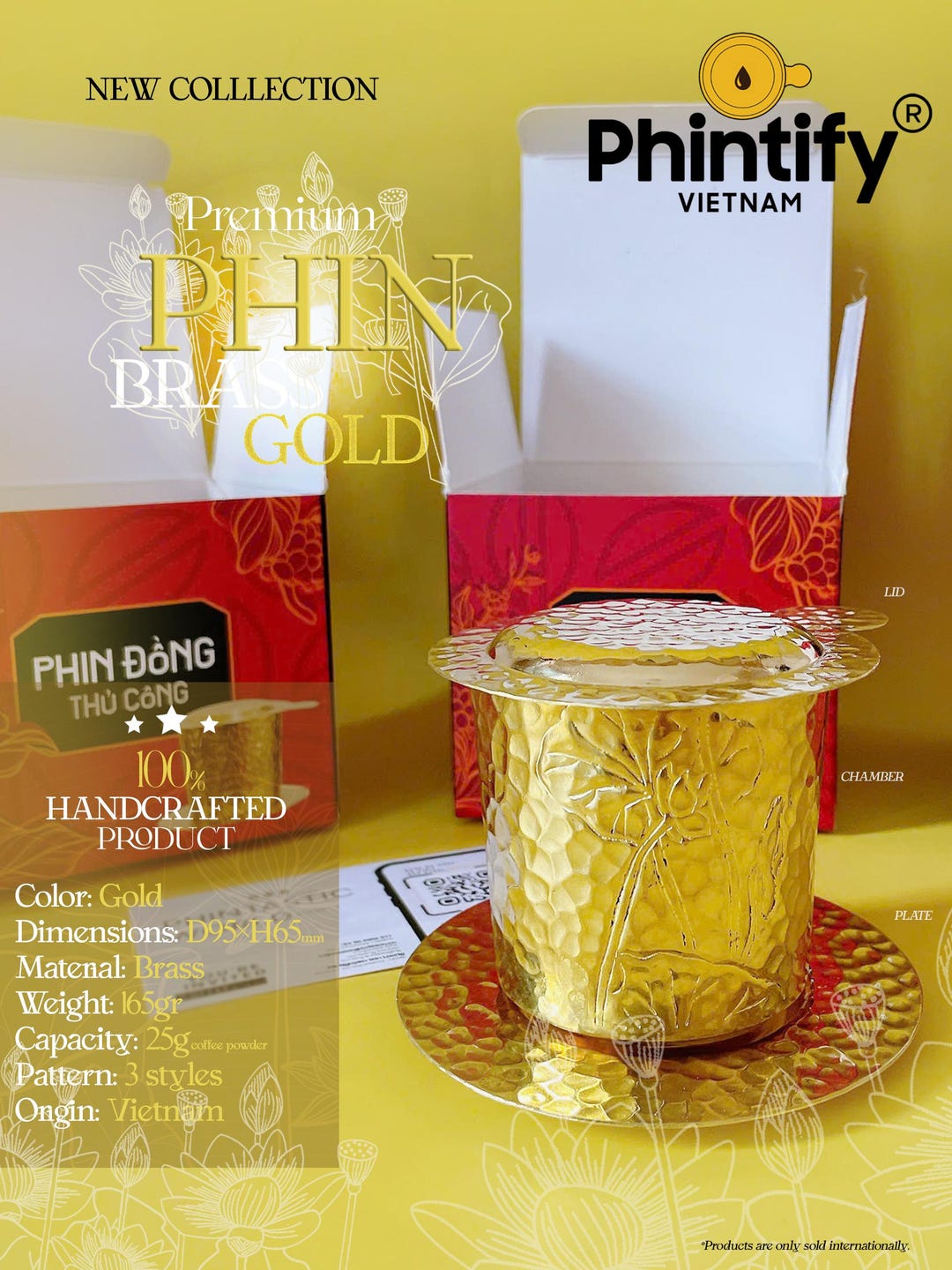 Premium Brass Phin Coffee Filter - Vietnamese Traditional Phin - 3 ...