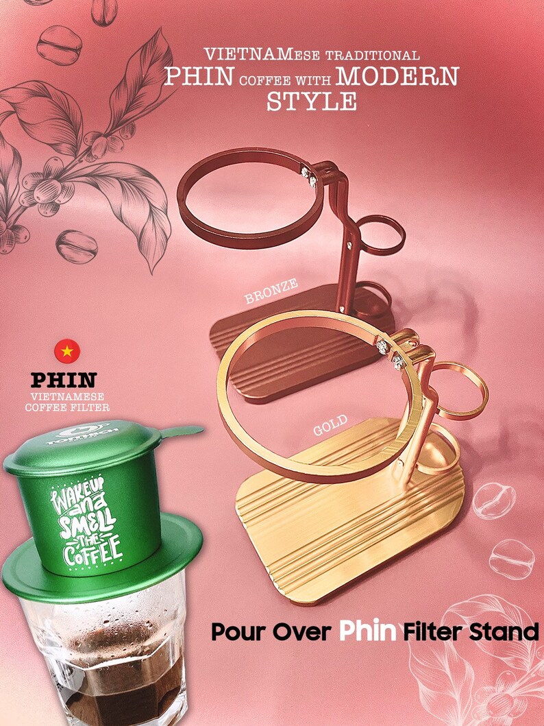 Pour Over Phin Filter Stand - Vietnamese Coffee - Etsy