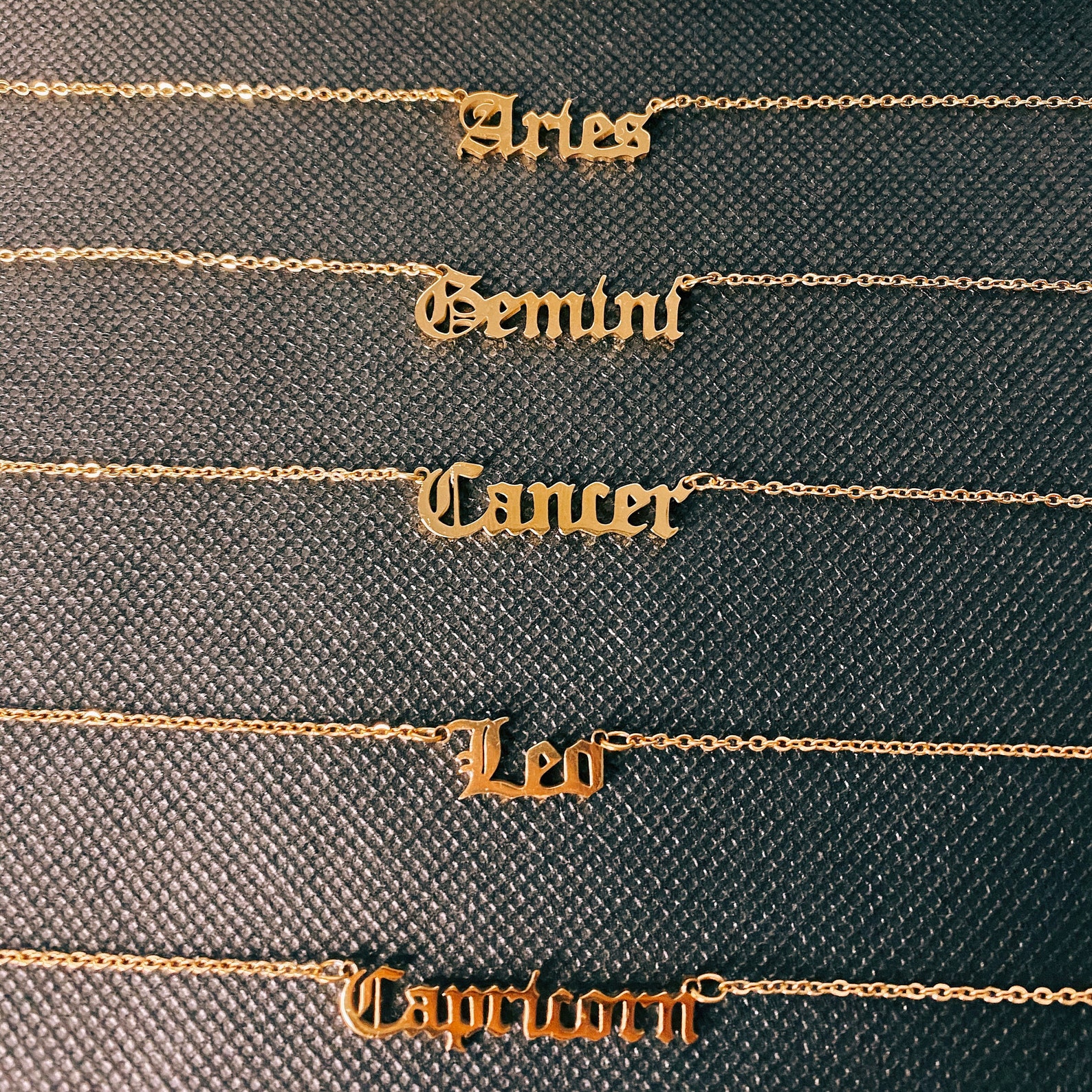 Gold Zodiac Necklace/ Zodiac Sign Chain/ Horoscope Chain/ Sign Necklace ...