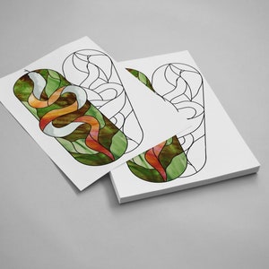 Snake Stained Glass Pattern - Etsy