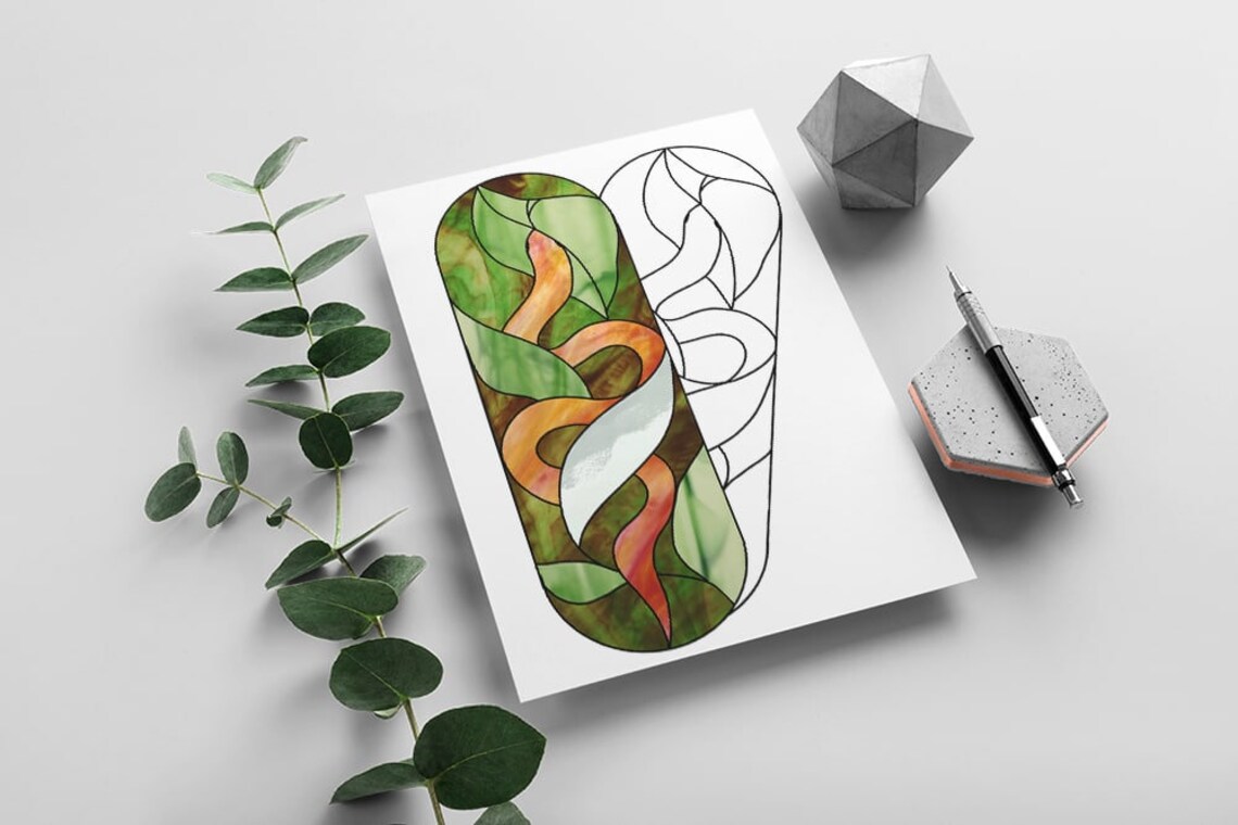 Snake Stained Glass Pattern - Etsy