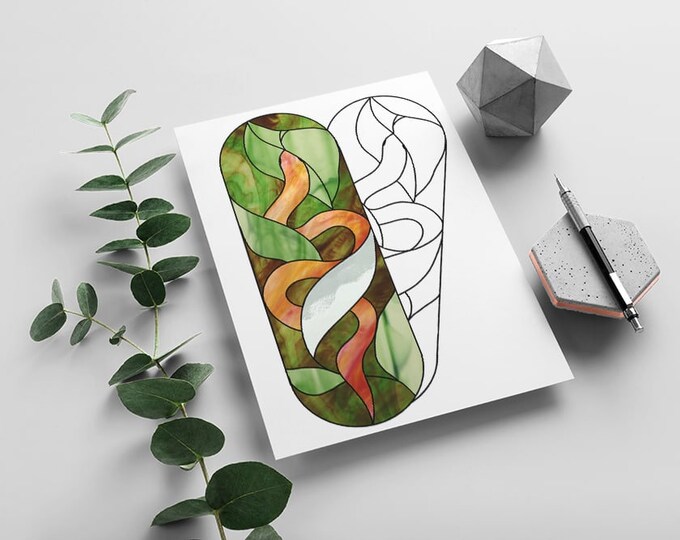 Snake Stained Glass Pattern - Etsy
