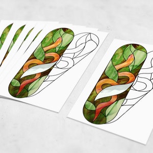 Snake Stained Glass Pattern - Etsy