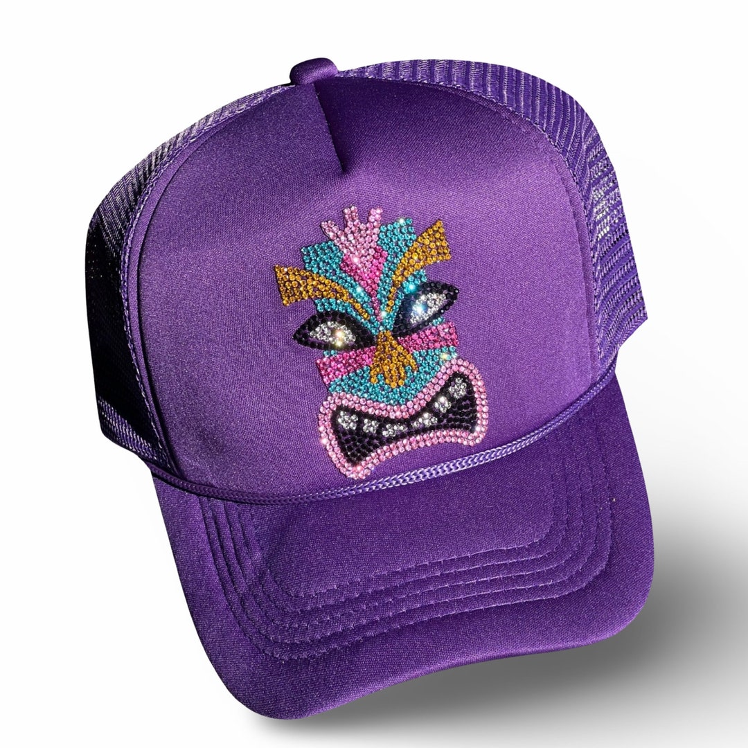 Tiki Trucker Hat Purple Exclusive Adult Size - Etsy