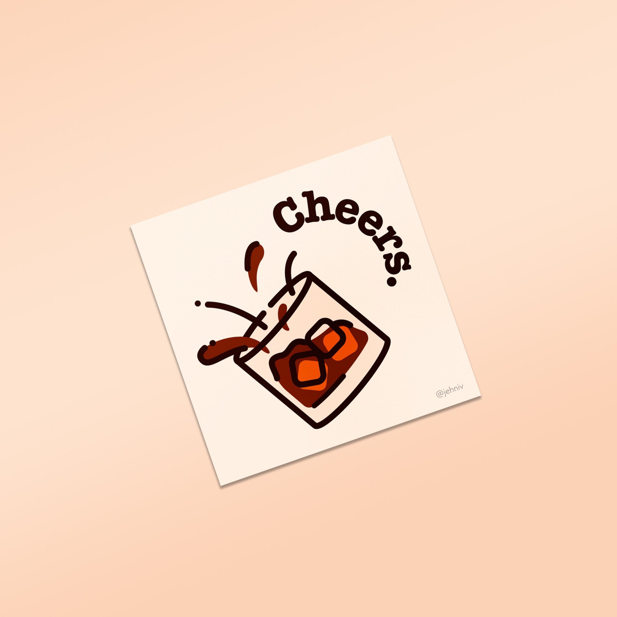 Cheers Vinyl Sticker – Laptop Phone Decal - Etsy