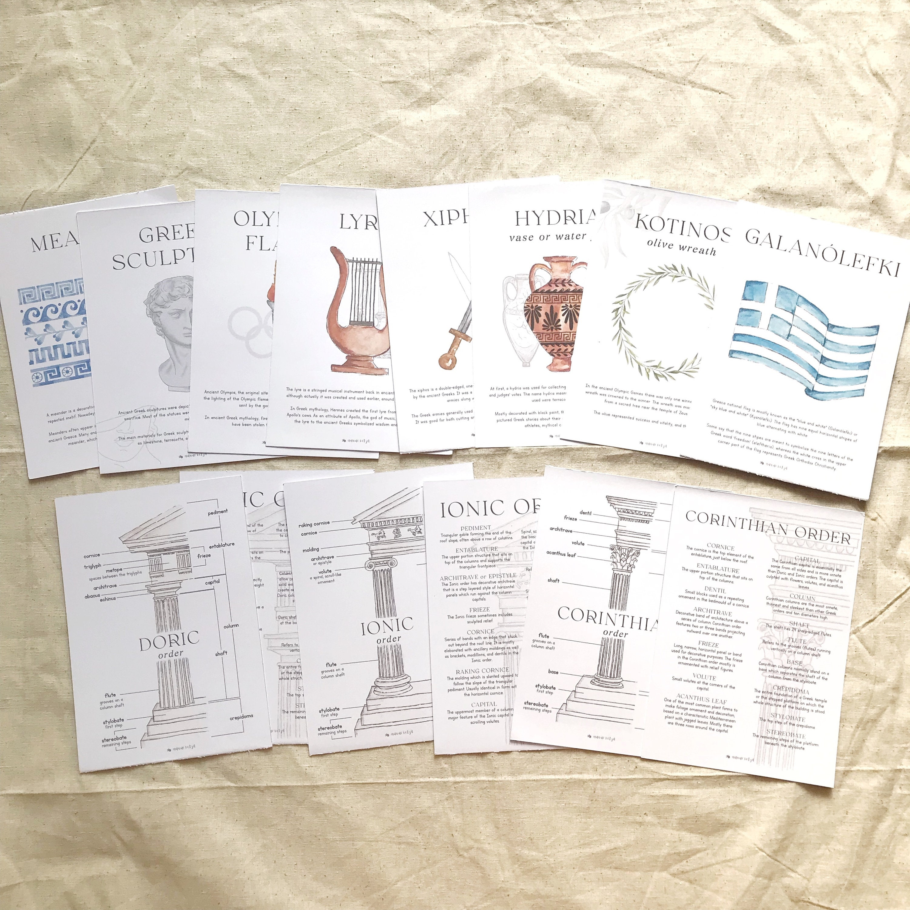 Ancient Greek Facts Pack - Etsy