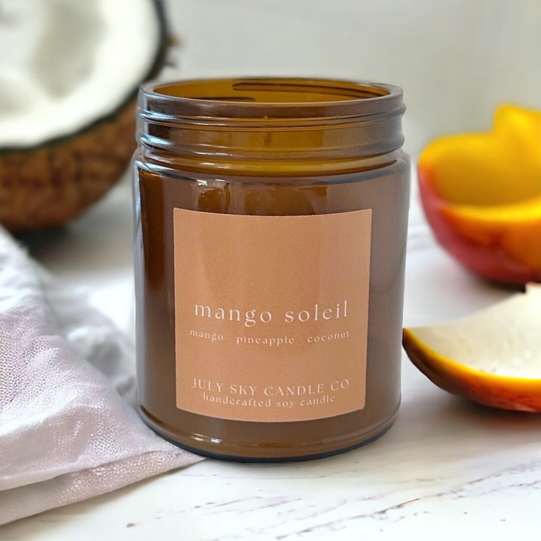 Mango Soleil Candle, Mango Coconut Milk, Gift for Her, Mother's Day ...