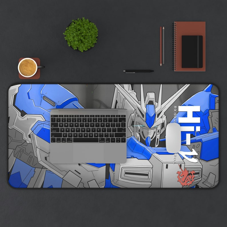 Hi Nu Gundam Desk Mat Anime Mousepad Mobile Suit Gundam Rx-93-v2 Gundam ...