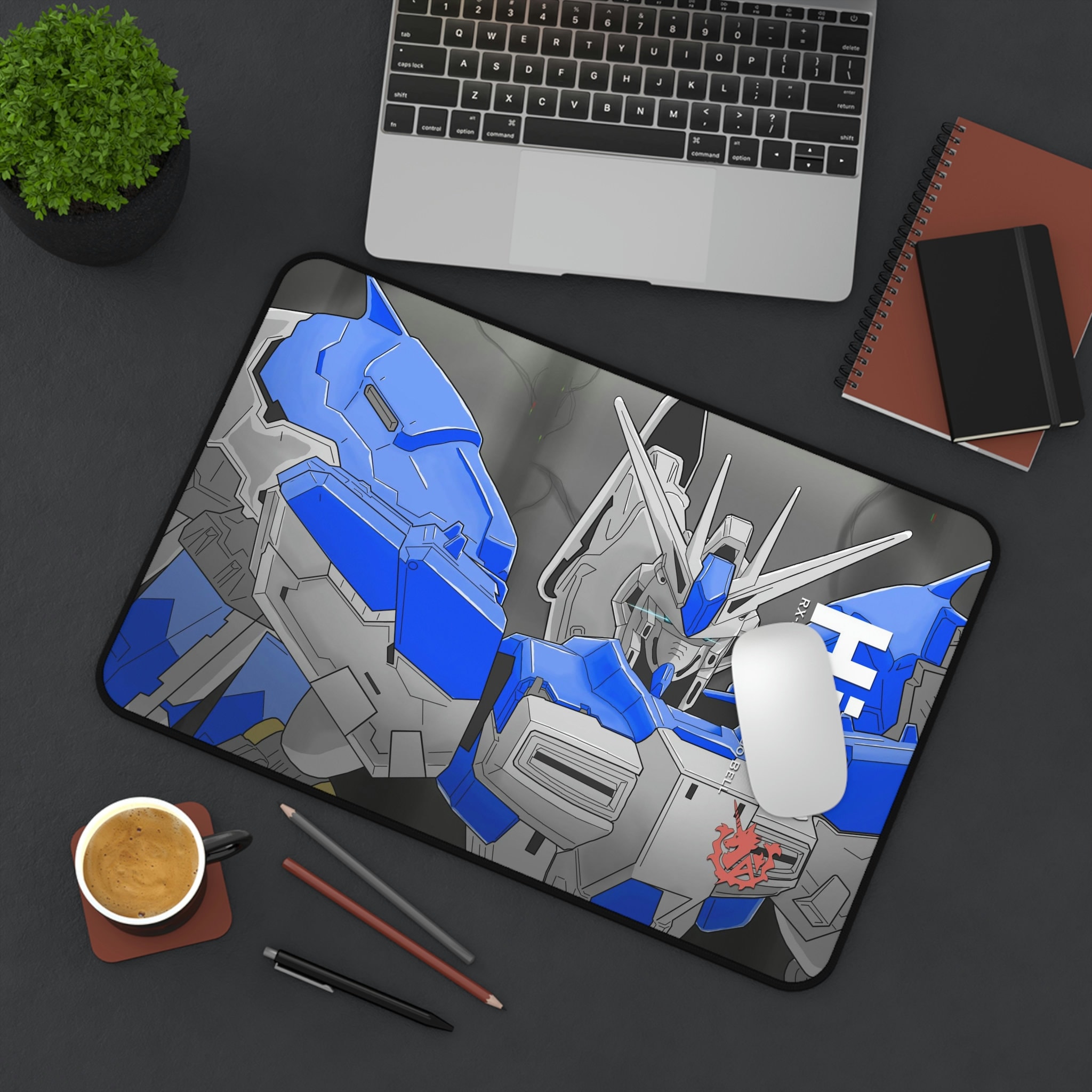 Hi Nu Gundam Desk Mat Anime Mousepad Mobile Suit Gundam Rx-93-v2 Gundam ...