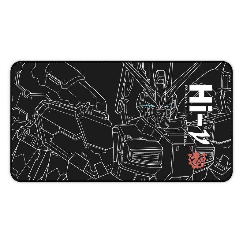 Hi Nu Gundam Desk Mat for Fans of Mobile Suit Gundam Japanese Anime and ...