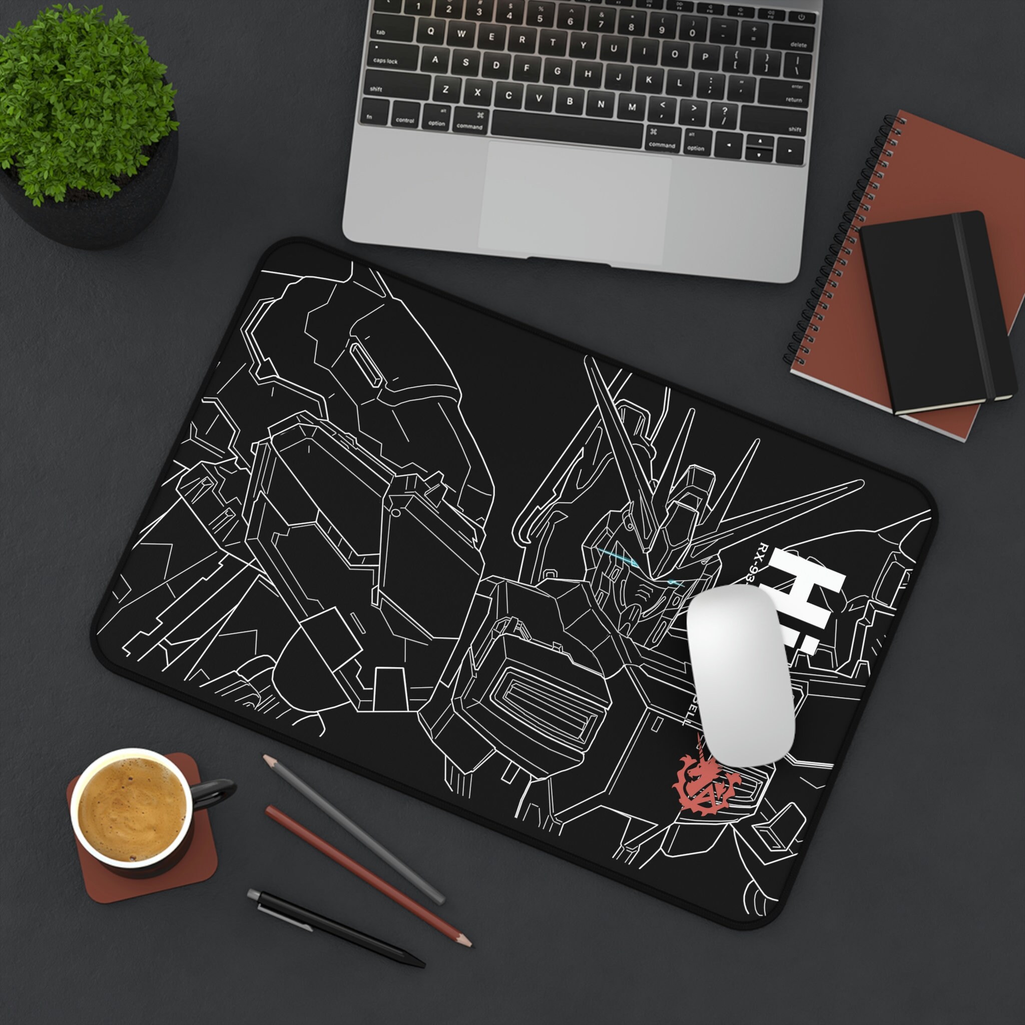 Hi Nu Gundam Desk Mat for Fans of Mobile Suit Gundam Japanese Anime and ...