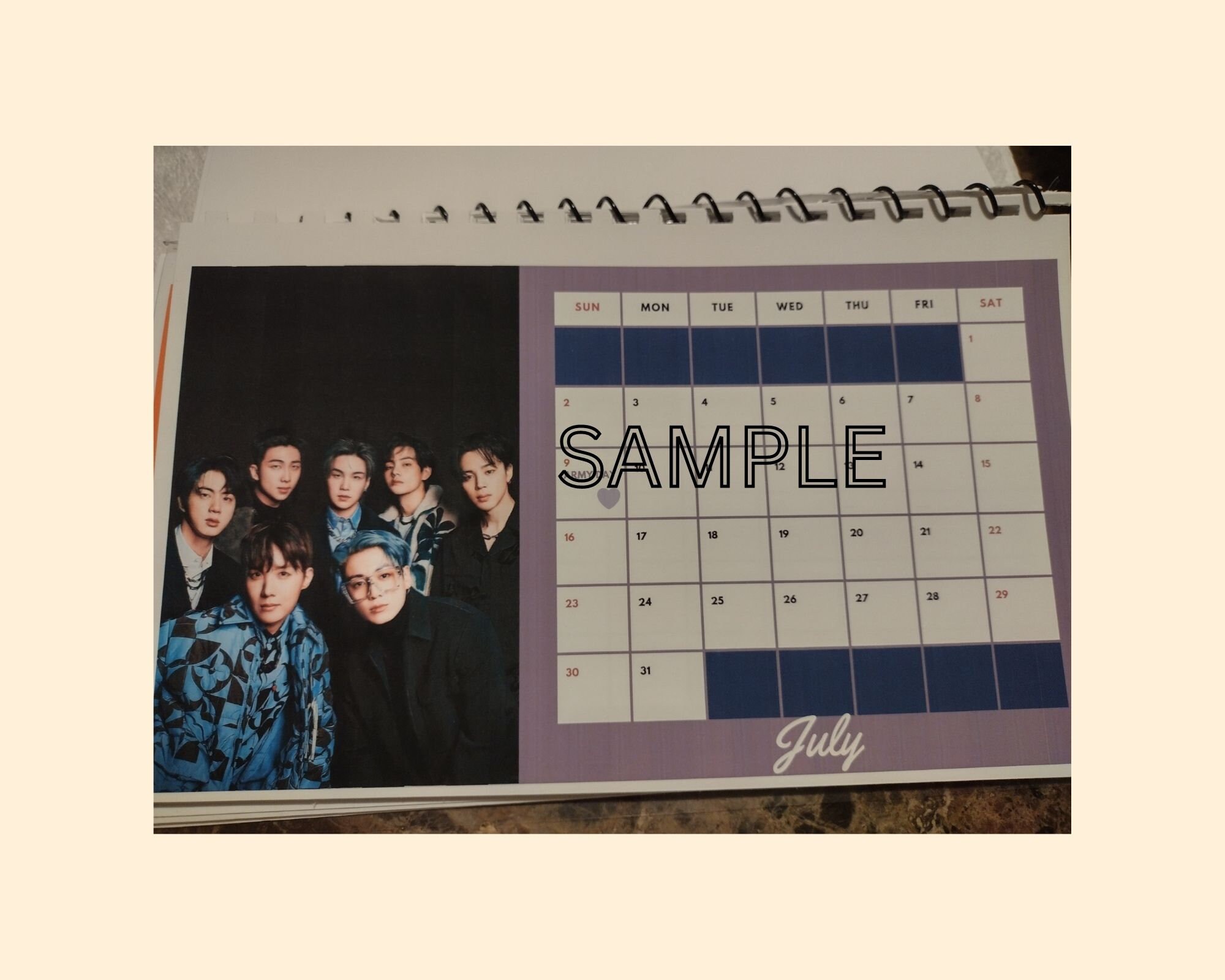 BTS Calendar - Etsy