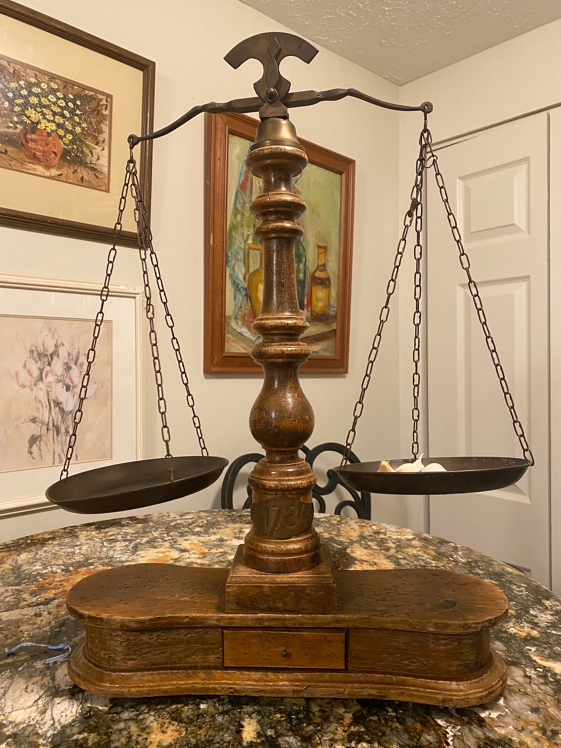 Antique Balance Weight Scale With Wood and Brass, Scales of Justice - Etsy