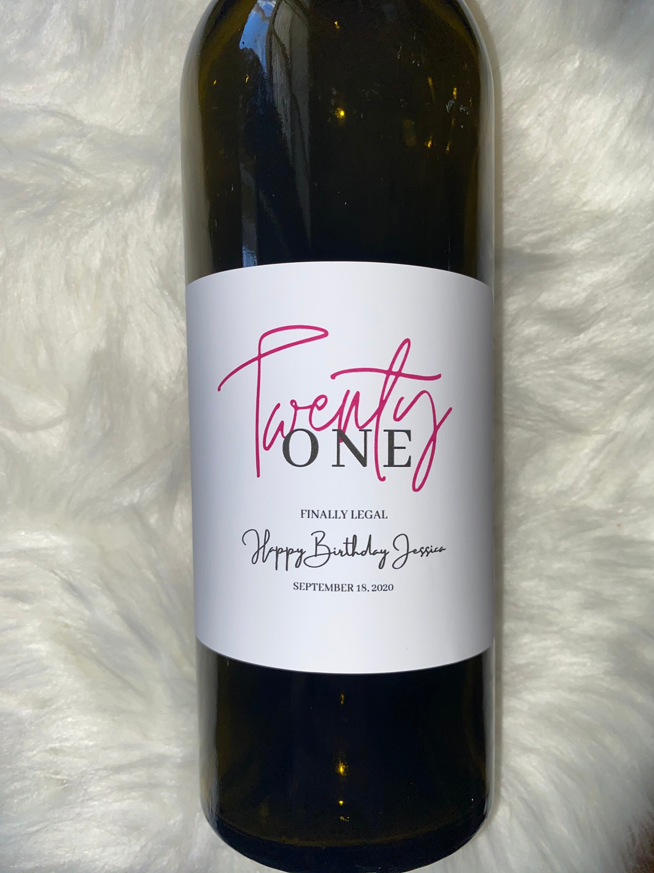 Finally Legal 21st Birthday Wine Label - Etsy