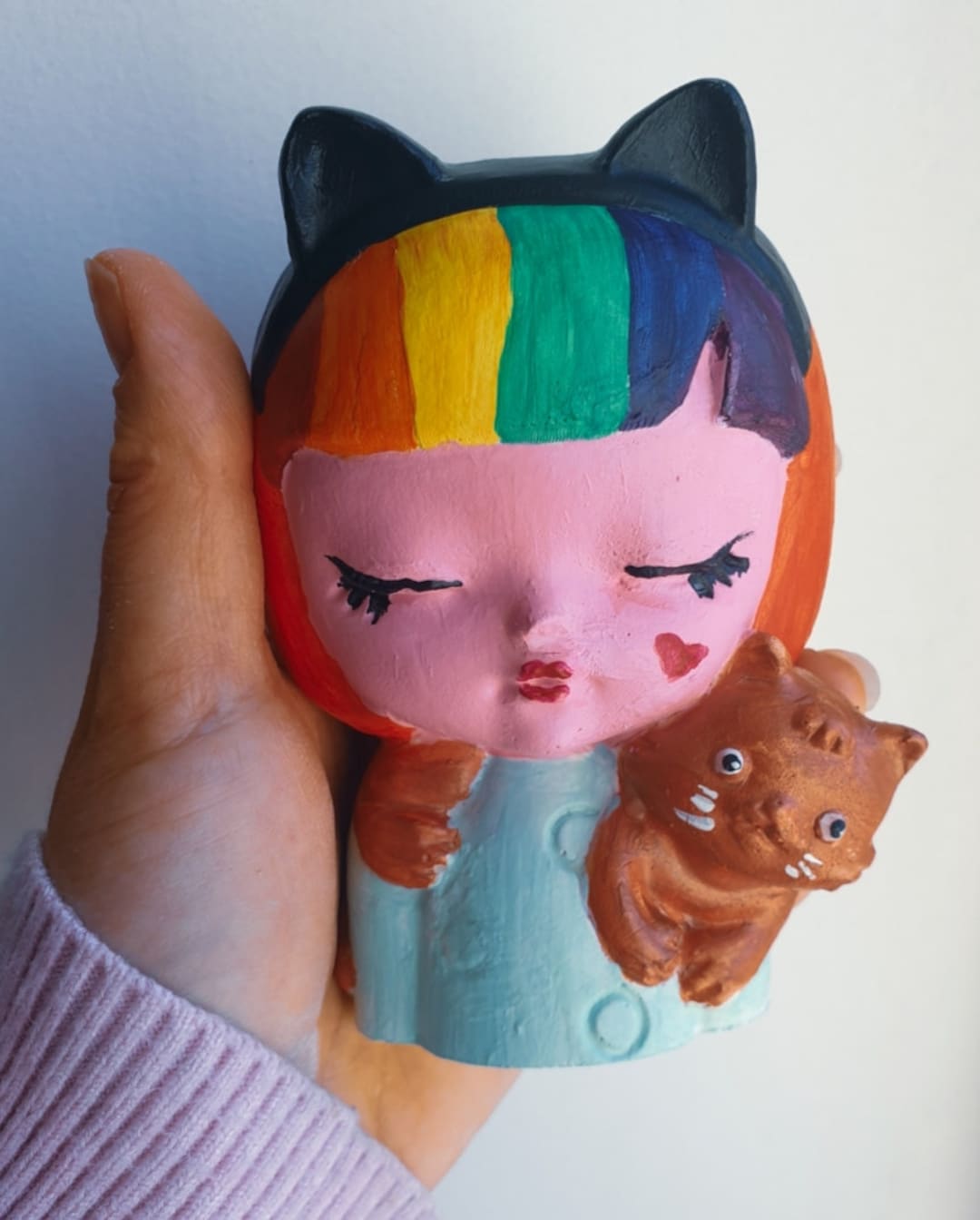 LGBTQ Flag, Girl Statue, Gay Art, Gay Sculpture, Pride Home Decor ...